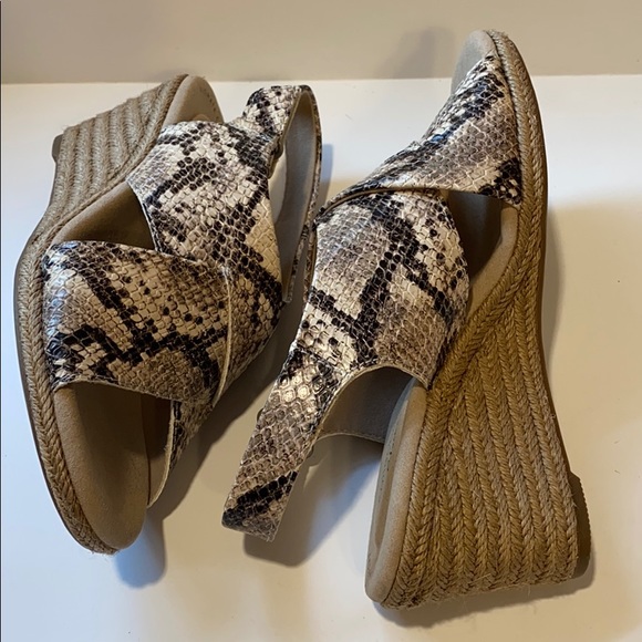 Clarks | Shoes | Clarks Lafley Alaine Snake Wedge Sandals New Shoes | Poshmark